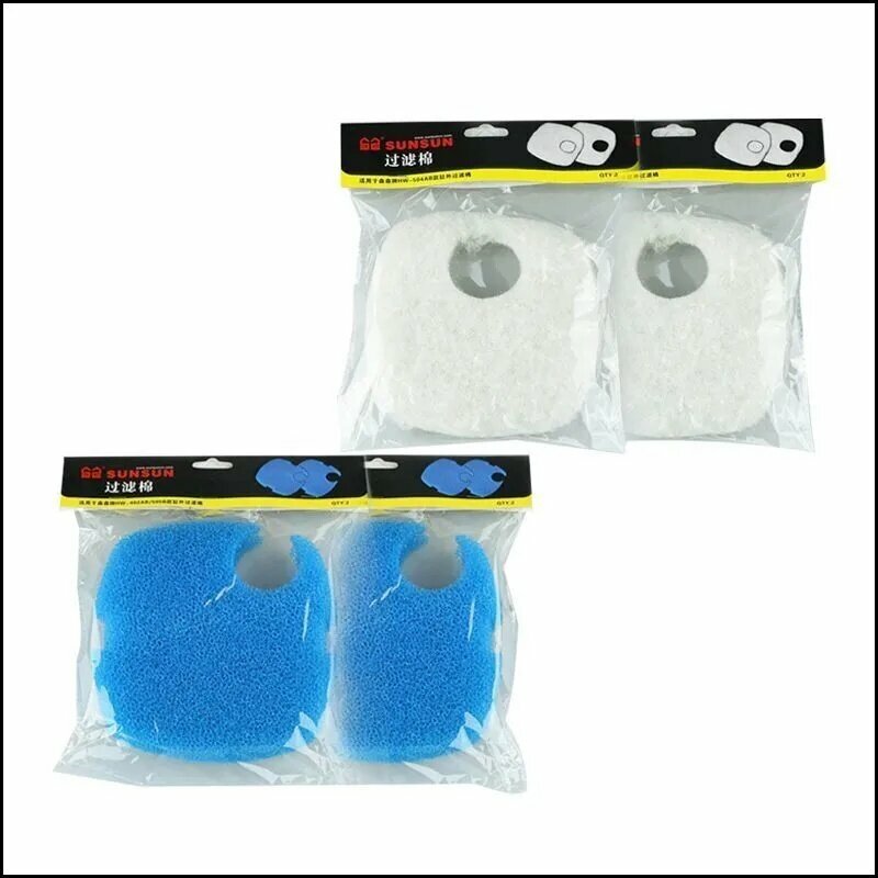 Эксклюзивные губки для фильтрации SUNSUN HW3000 в наборе белые и синие по 2 штуки