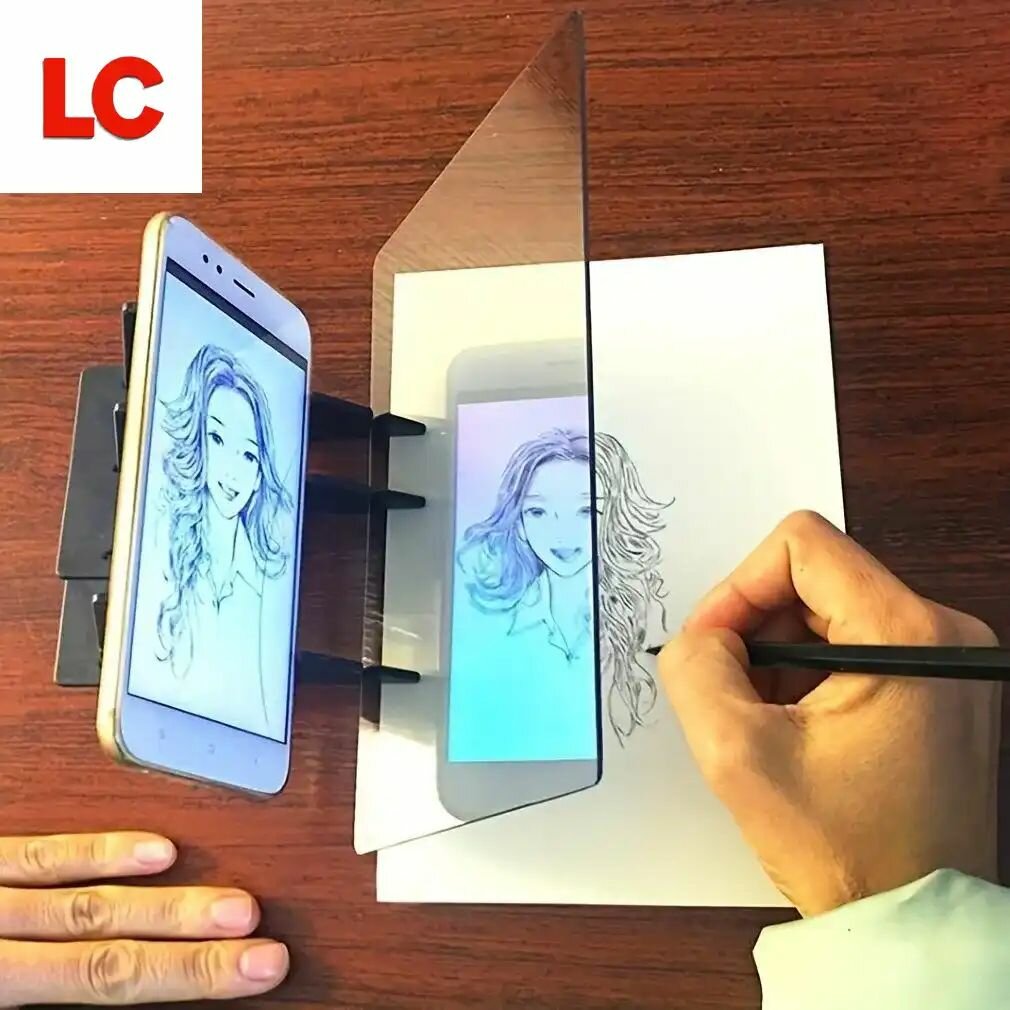 Оптическая доска для рисования прозрачная, портативный проектор-эскизник для детей и начинающих художников, инструмент для обучения живописи и набросков