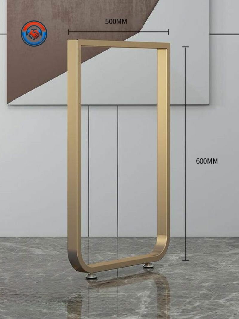 Основание для стола 50х60 см, кованый кронштейн под опорную ножку, универсальная металлическая рама для барной стойки, туалетного столика и обеденного стола