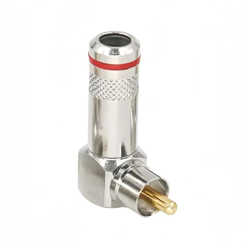 RCA 90° разъем с фиксацией, красный