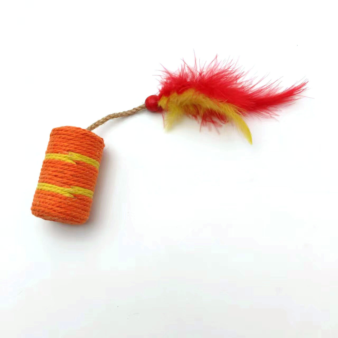 Кошачьи игрушки Хлопковая веревка, обернутой вокруг кошачьих моляров Желтый