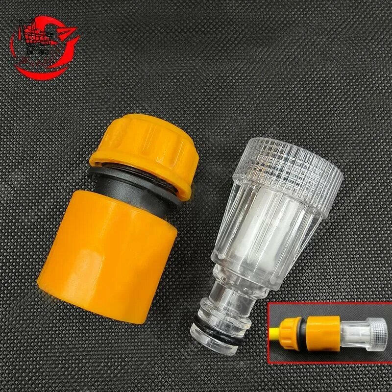 Фильтр для керхера + коннектор быстросъем для садового шланга, фильтр для минимойки высокого давления Karcher K2 - K7, Champion, Sterwins, Carver Brait Patriot Lavor Stihl