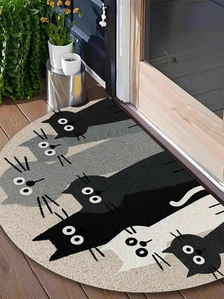 Полукруглый напольный коврик