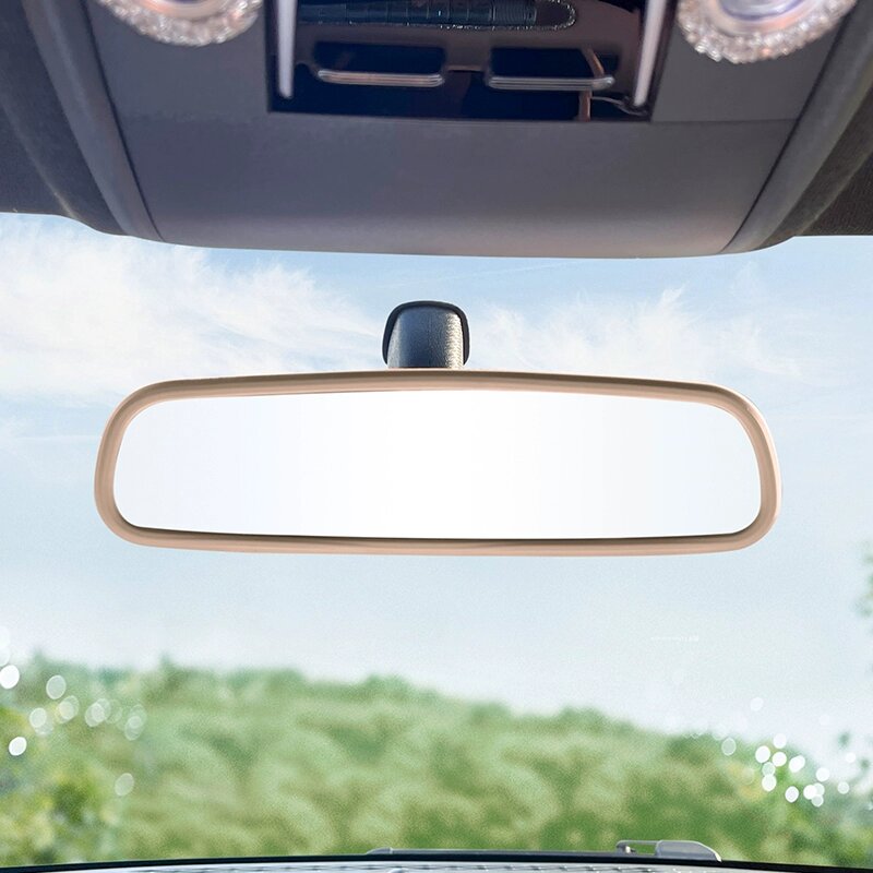 Силиконовый защитный чехол для зеркала заднего вида BYD Dolphin - Кремовый коричневый, премиум аксессуар для салона