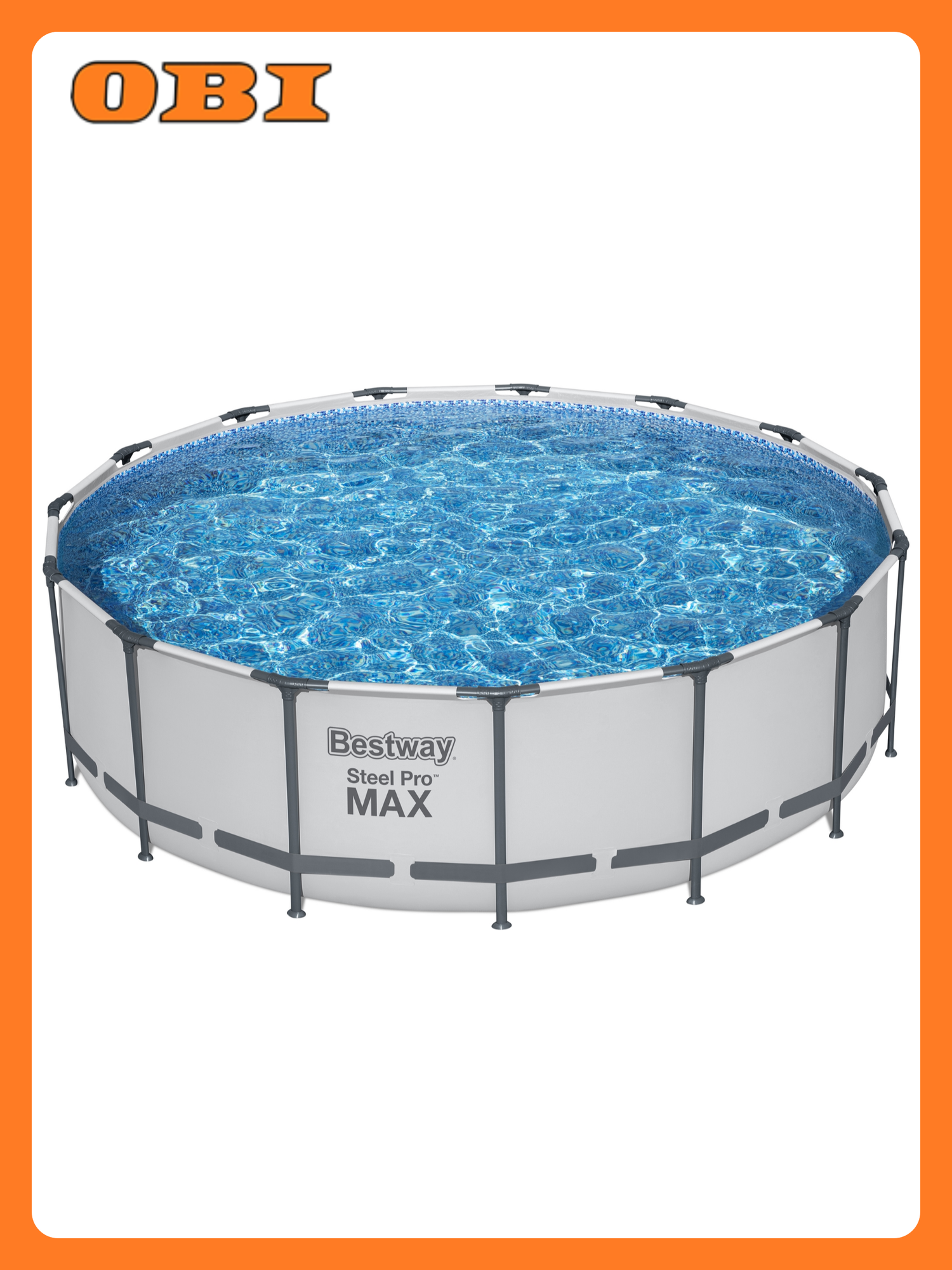 Бассейн каркасный круглый Bestway Steel Pro Max 457х122см, 16015л,