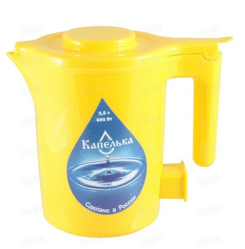 Чайник капелька 0,5л, желтый