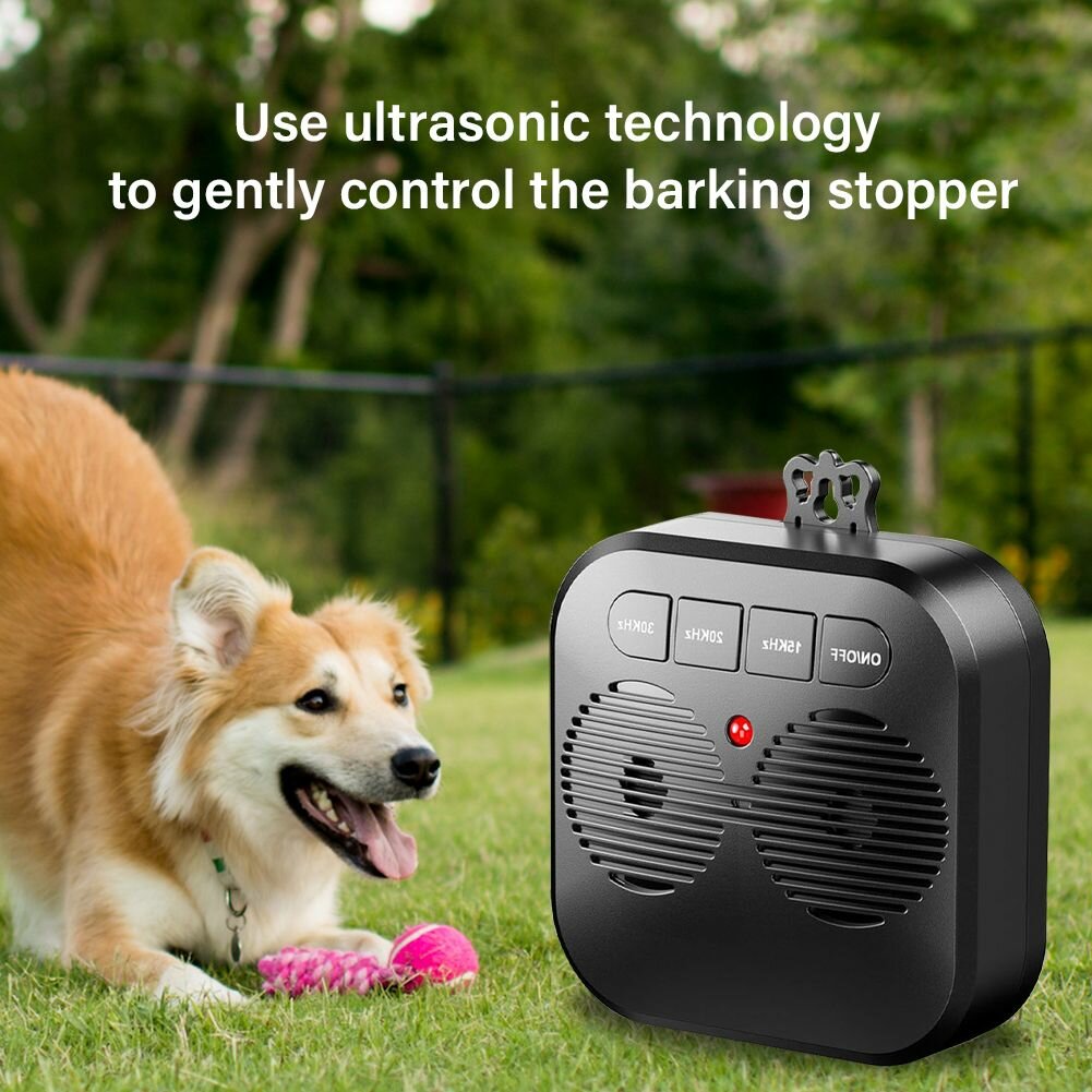 Ультразвуковое устройство против лая, 3 режима, отпугивание собак на расстоянии 33 футов, для использования на улице
