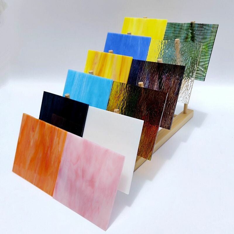 Набор витражного стекла 12 единиц 10 на10 см Мозаика Стекло