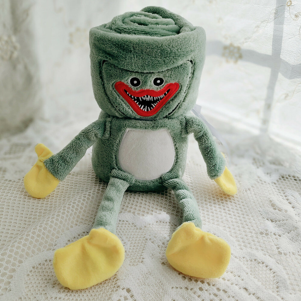 Baby Monster Фланелевая Рулонная Плед - Салатовый, Большой Размер 100x160см для Игр, Путешествий и Уюта