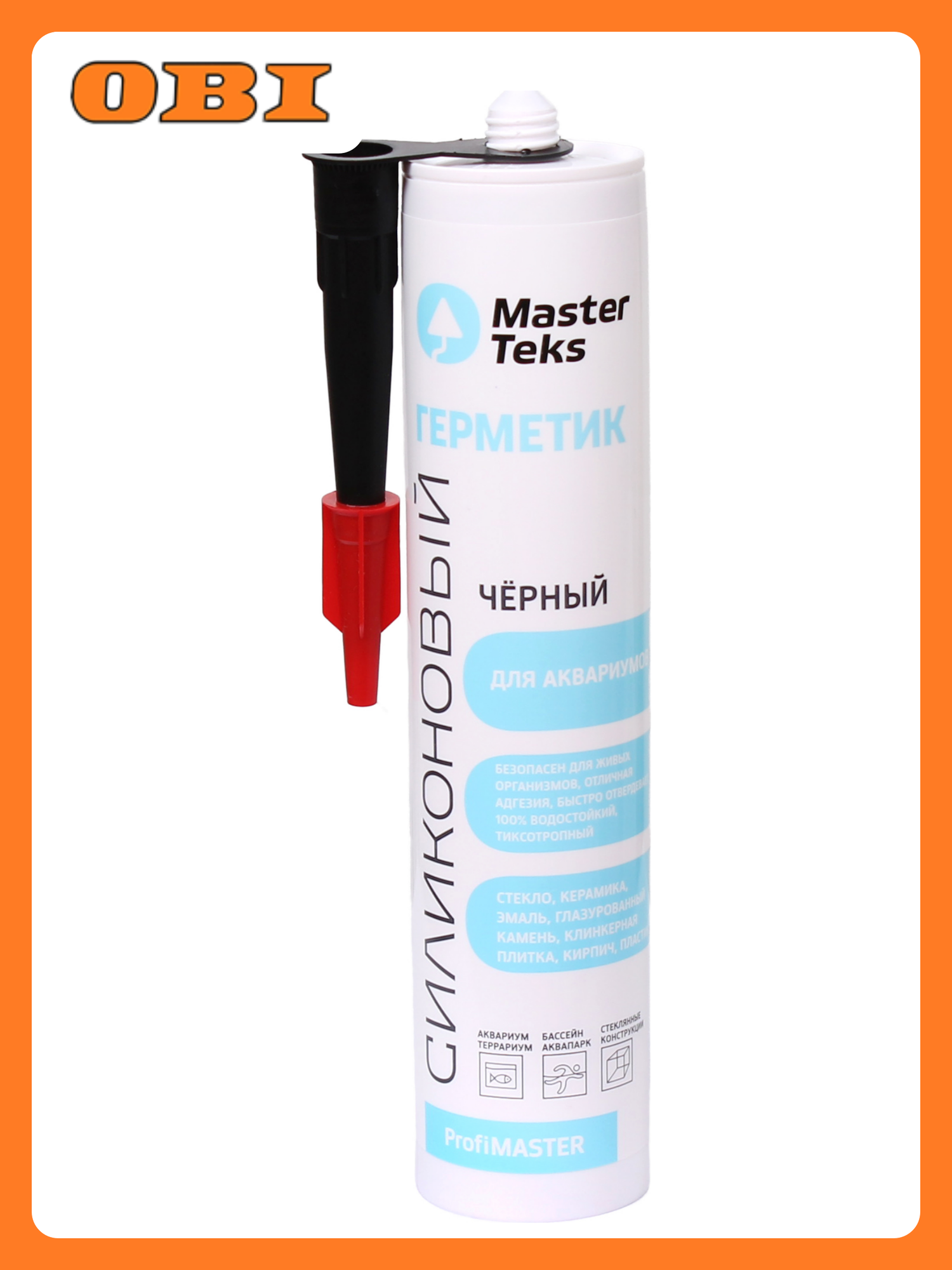 MasterTeks PM герметик силиконовый для аквариумов 290 мл черный