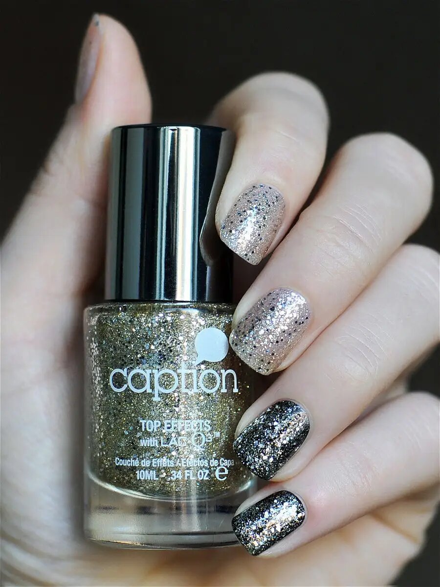 Лак-топпер CAPTION Young Nails с шиммером и блестками, 10 мл