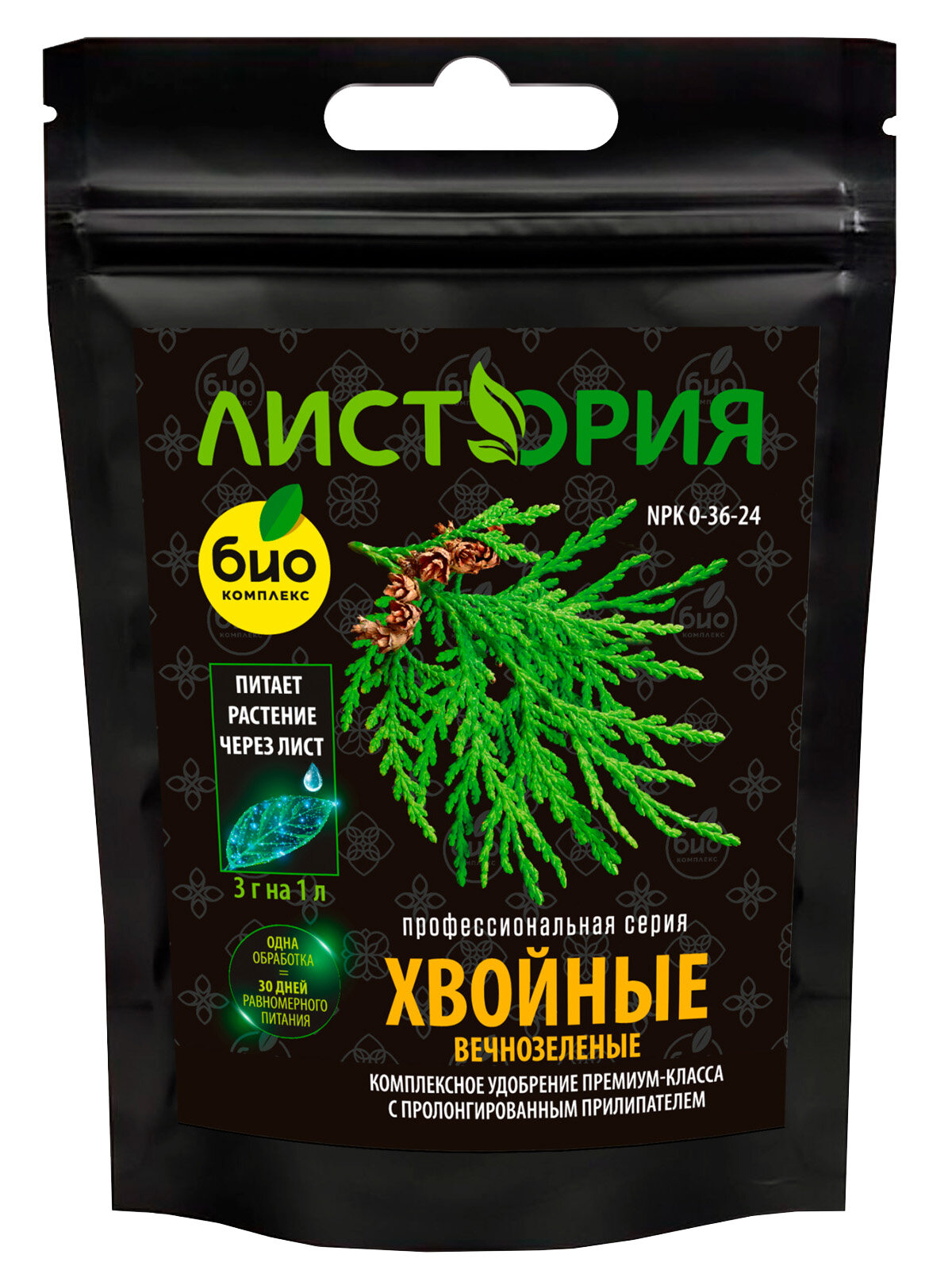 Удобрение БИО-комплекс "Листория", для хвойных культур, минеральное, 30г