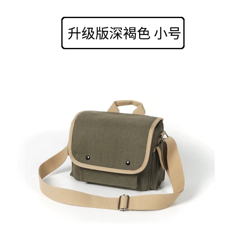 Роскошный холщовый чехол для камеры Canon EOS 200D, темно-коричневый, малый размер, премиальный аксессуар для фотографии