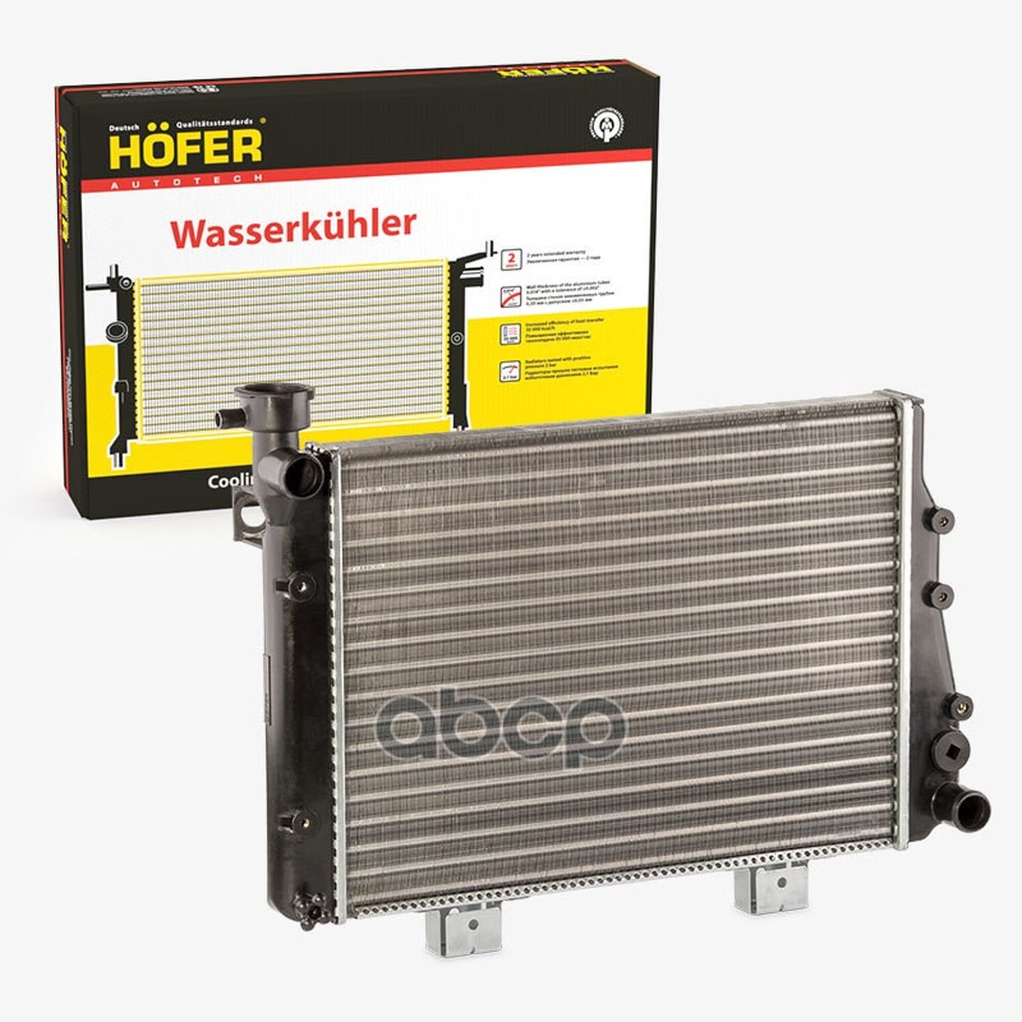 Радиатор охлаждения HOFER ВАЗ 2104, 2105, 2107 универсальный HOFER арт. HF708411