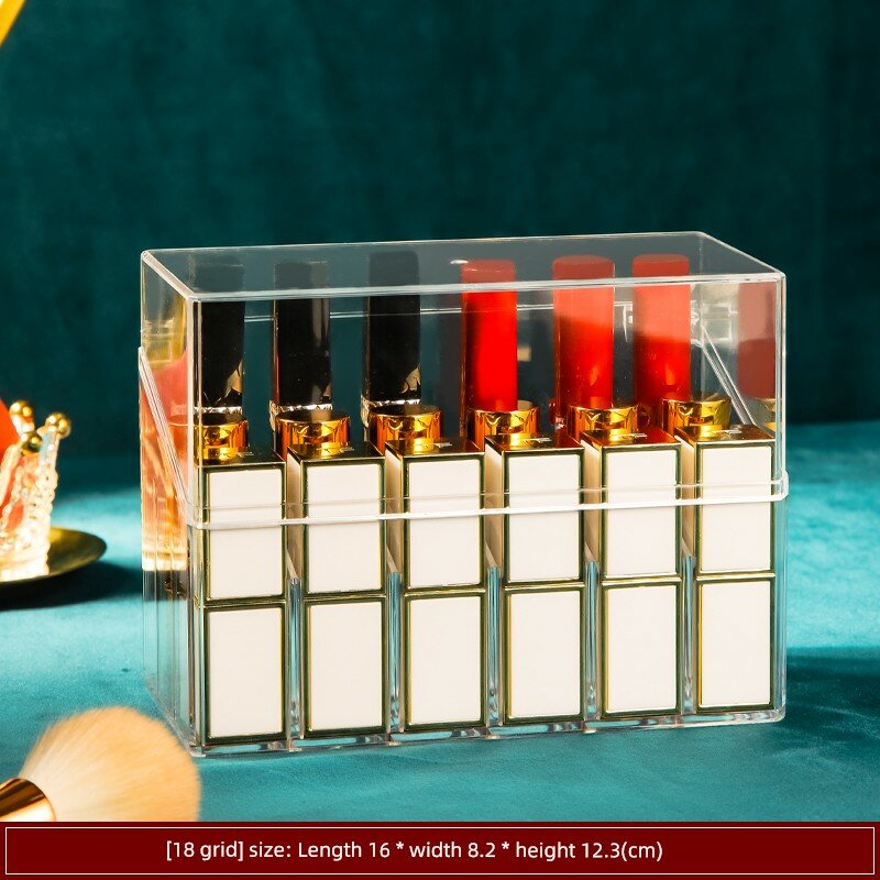 Пылезащитный органайзер для ватных палочек и помады, настольный, большой емкости, прозрачный, простой, для снятия