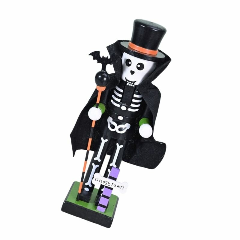 25-сантиметровое деревянное украшение с трансграничной росписью на Хэллоуин-Череп