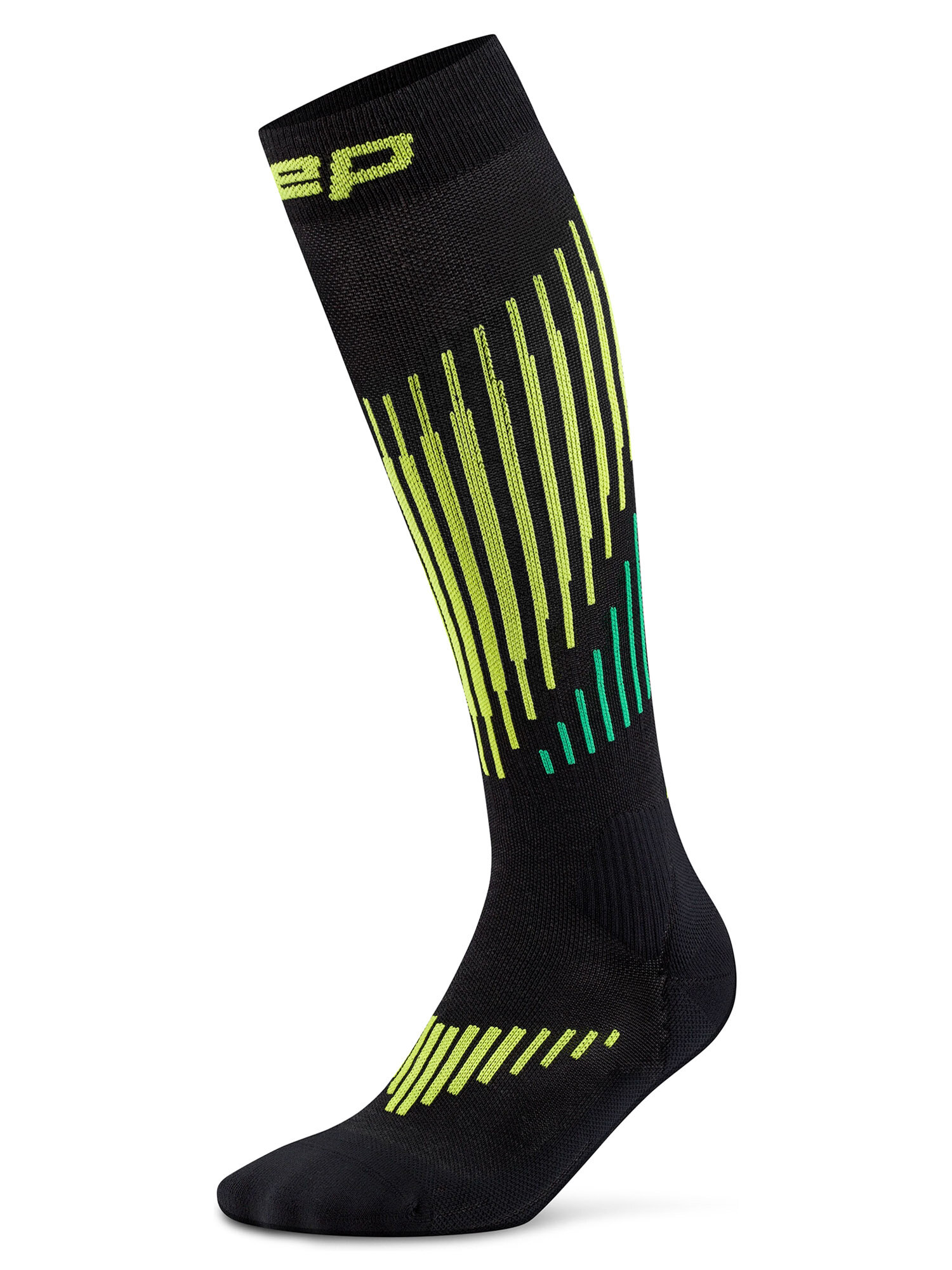 Компрессионные гольфы CEP Core Run Merino Black/Lime (INT: IV)