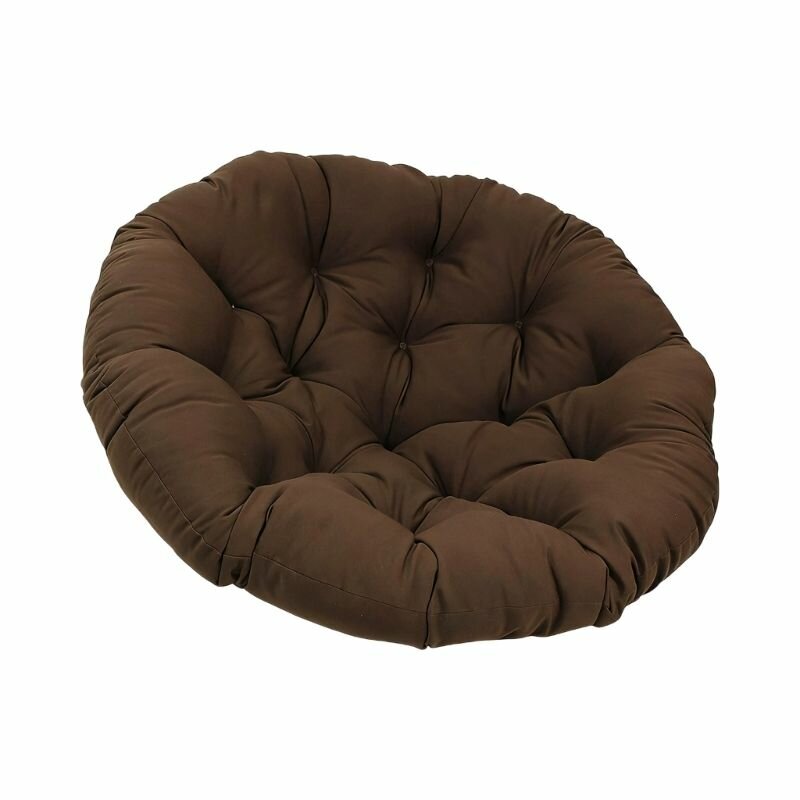 Водонепроницаемая и солнцезащитная круглая утолщенная подвесная корзина подушка "птичье гнездо" 50 см-коричневый