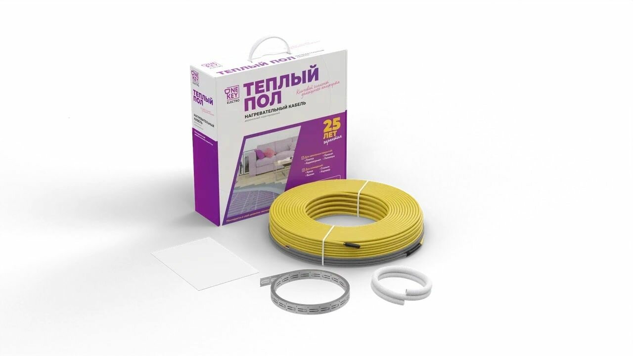 Кабель нагревательный ССТ для теплого пола, OneKeyElectro OKE-600-50.0, 600 Вт, 50 м