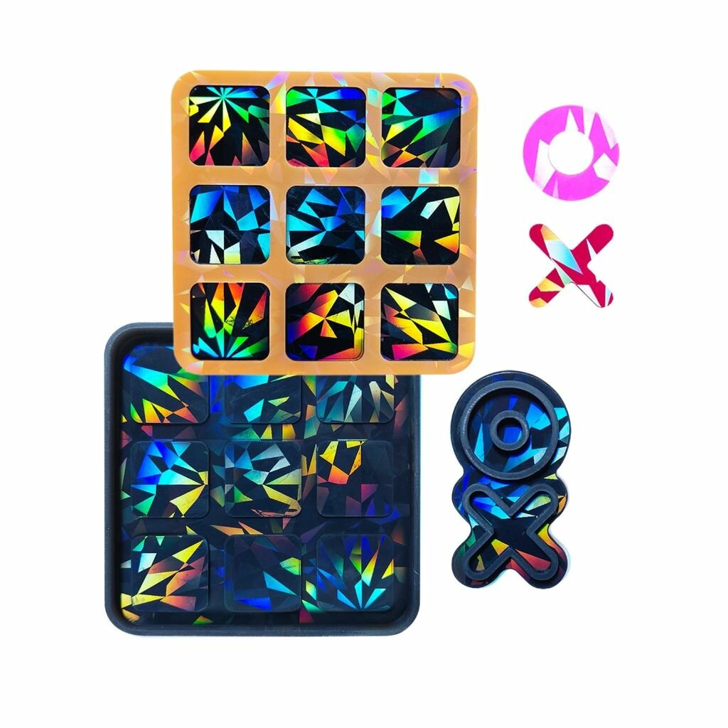 Diy кристалл капля голографический кристалл лазерный крестики-нолики игра силиконовые формы
