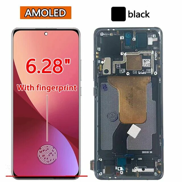 6,28 "AMOLED-дисплей для Xiaomi 12 12X 12S, ЖК-дисплей, дигитайзер сенсорного экрана для Xiaomi 12X, запасные части для ЖК-дисплея