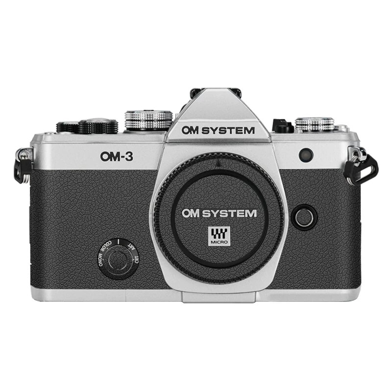 Прозрачная пленка-защита для камеры Olympus OM-3 с черным граненым рисунком и полным покрытием