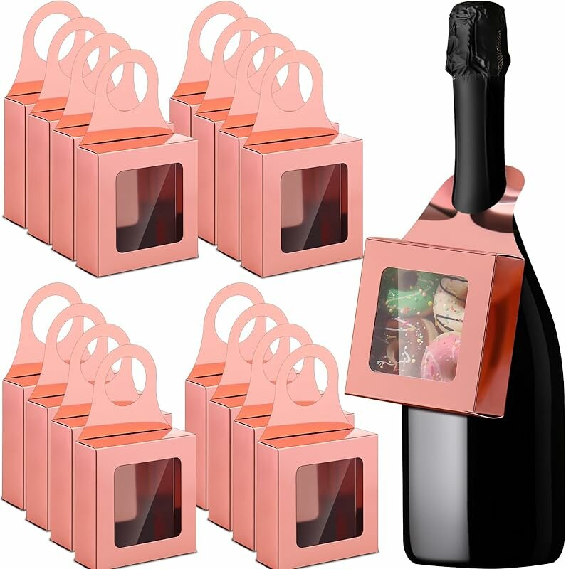 25 коробок для винных бутылок из крафт-бумаги