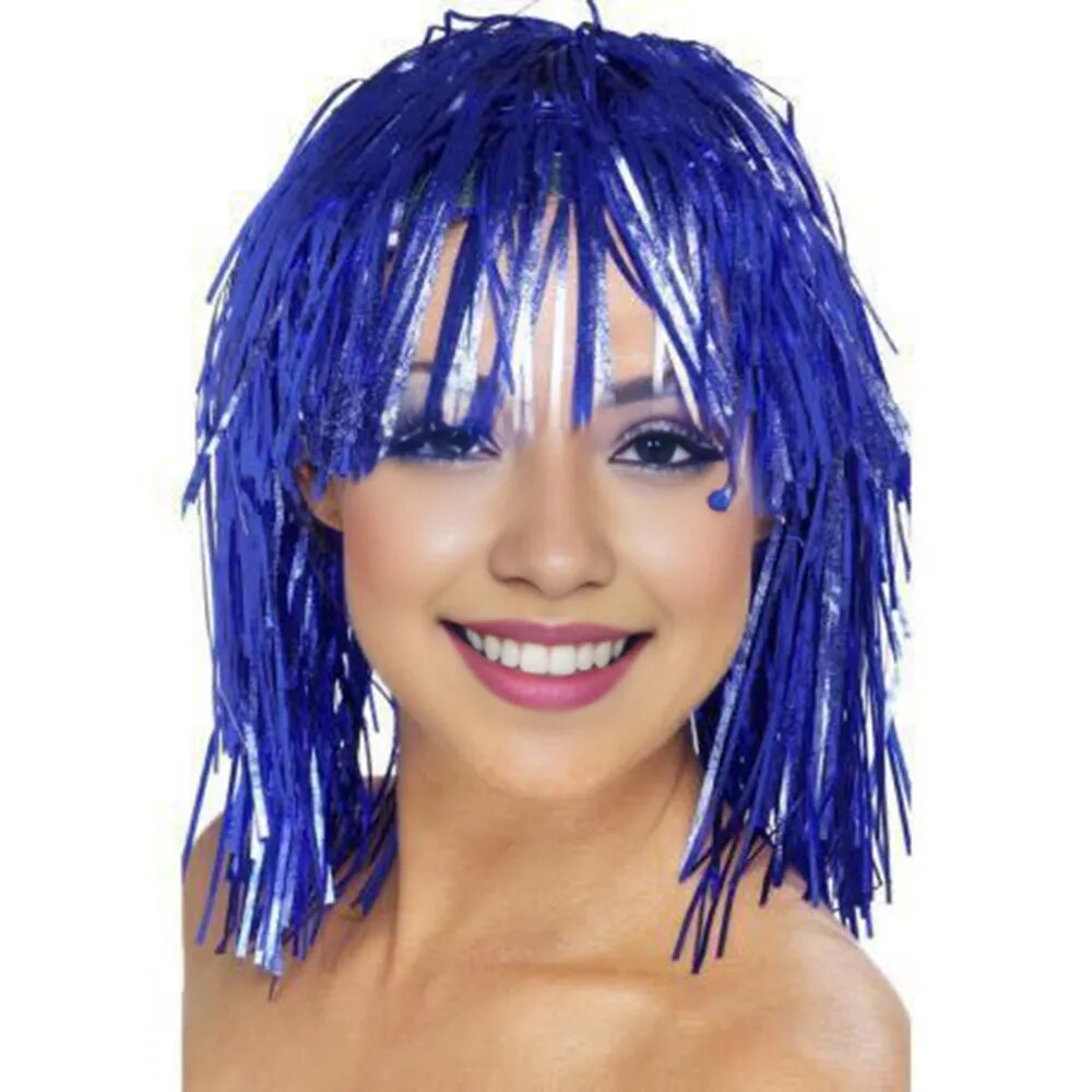 Диско-парик с металлической фольгой