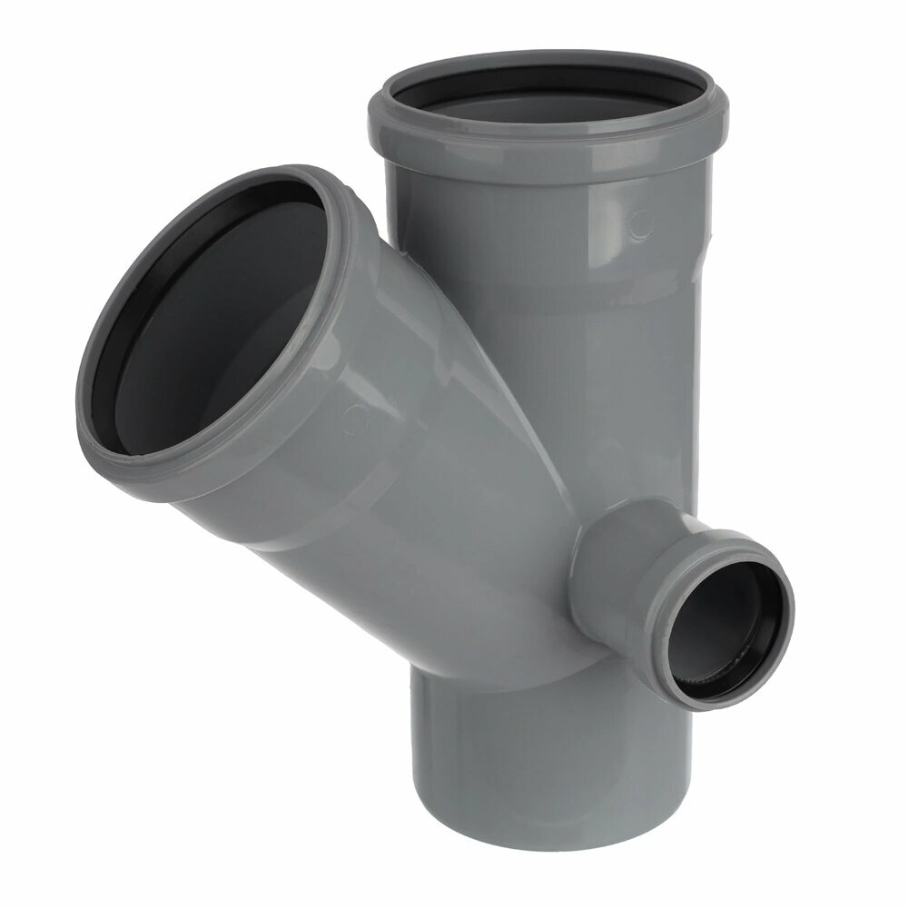 Крестовина канализационная РТП двухплоскостная d110/110 мм угол 45°/d50+50 угол 90° левая+правая