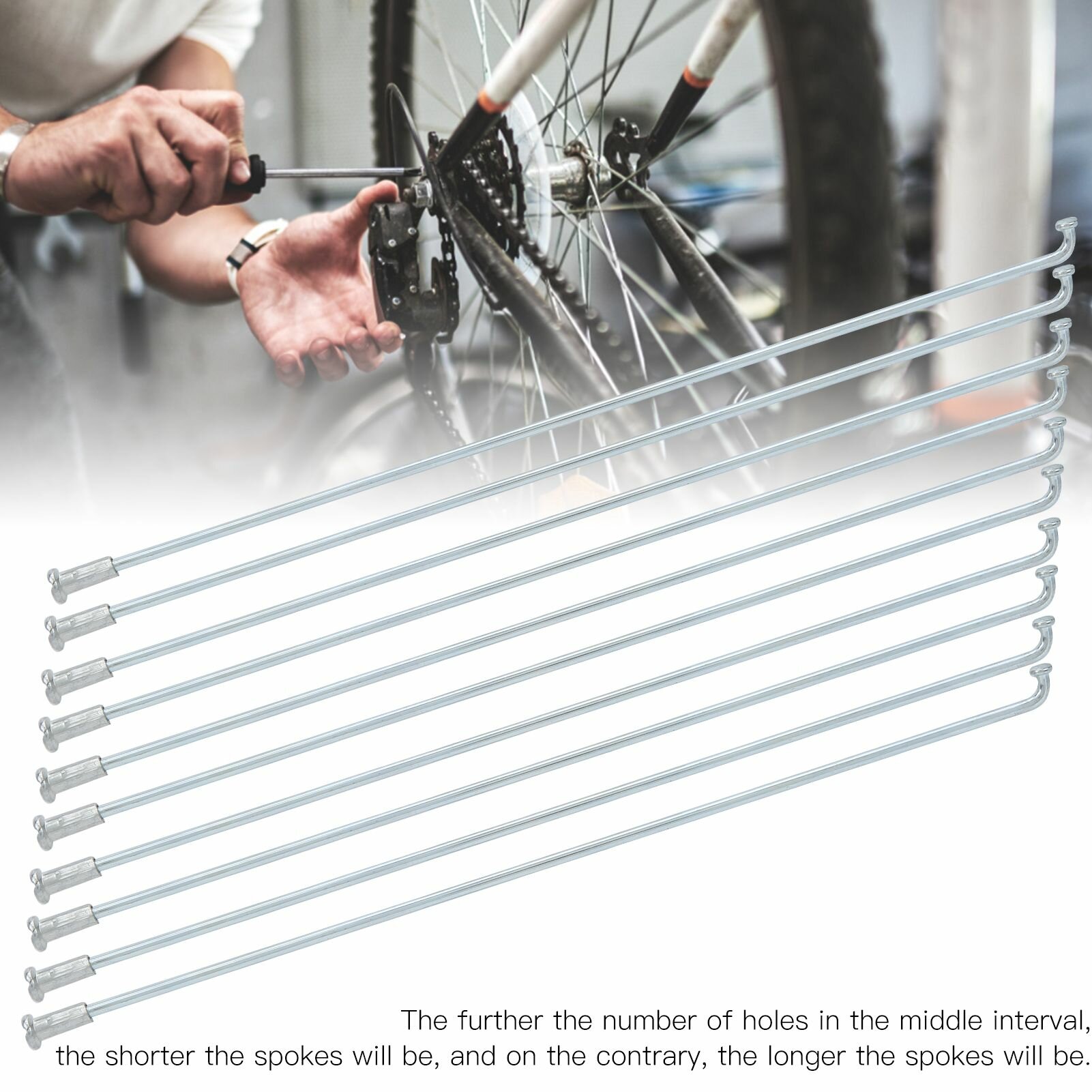 10 шт, 13 г, 2,2 мм, велосипедные спицы, железные марганцевые спицы, аксессуары для трехколесного велосипеда