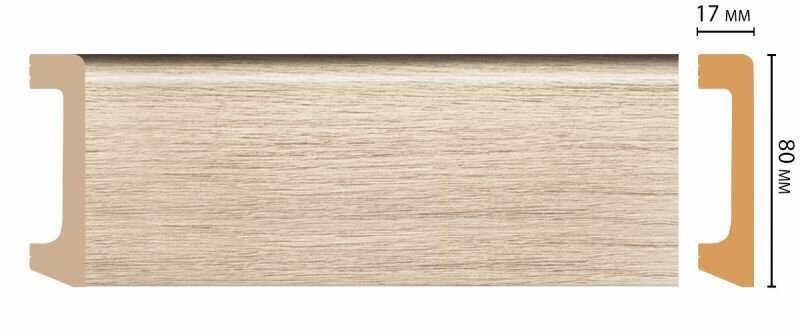 Плинтус Напольный для Ремонта Decomaster D235-72 ШК/20 В80хШ17Д2400 мм / Декомастер.