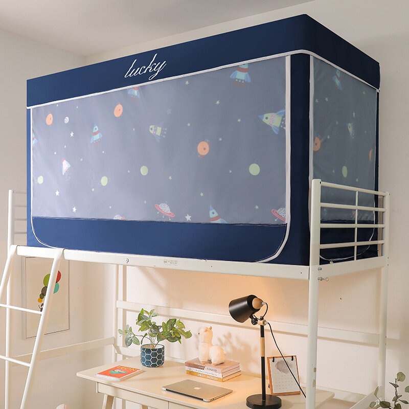 Москитная сетка для студенческого общежития, кронштейн для занавески, интегрированная занавеска для одноярусной кровати, верхняя и нижняя ярусы, затемняющая москитная сетка, кросс-бордерная модель