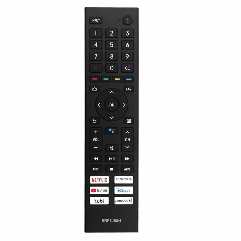 (T S B I) Замените универсальный пульт ERF3J80H совместим с всех 4K UHD Android Smart TV A6G U6G U8G 75A6G 70A6G 43A6G 55U68G 75U68G