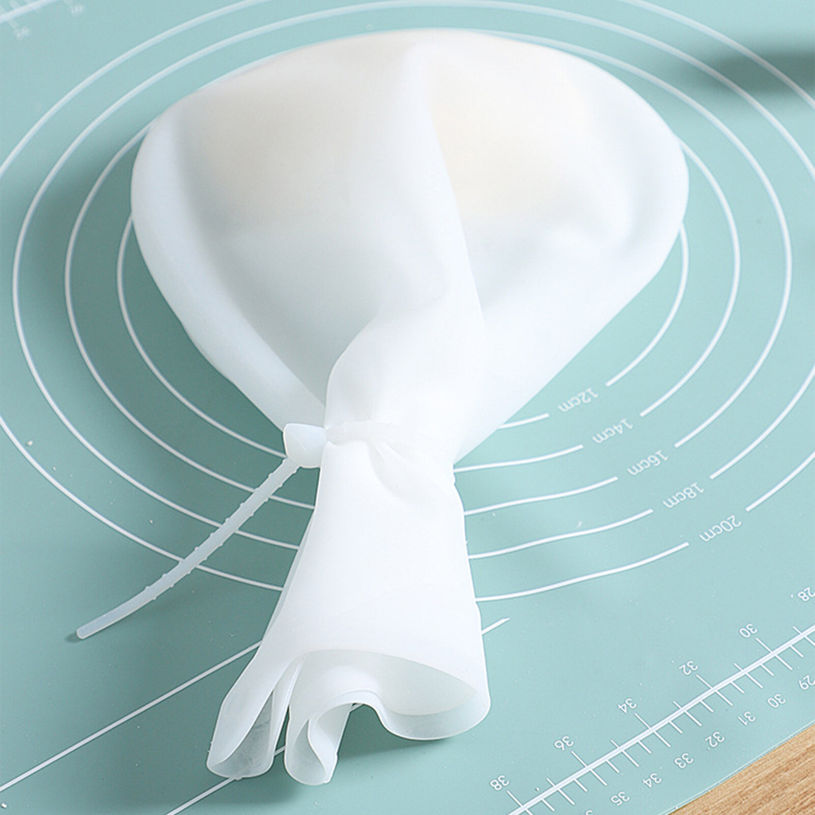 Мешок для замешивания теста не прилипающий многофункциональный силиконовый многоразовый для хлеба пирога пиццы инструмент для приготовления пищи упаковка для хранения пищи размеры Малый Большой материал силикон цвет Белый 1 штука с силиконовым перевязкой