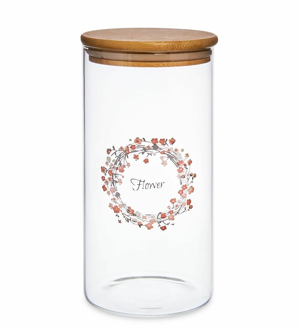 Банка для сыпучих, 1,2л A2169932 разностор, Стекло