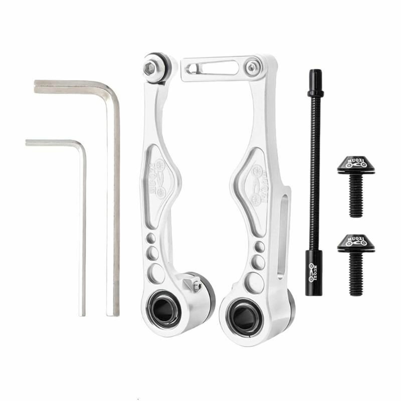 Складной велосипедный тормозной калипер, серебро - Короткая рука