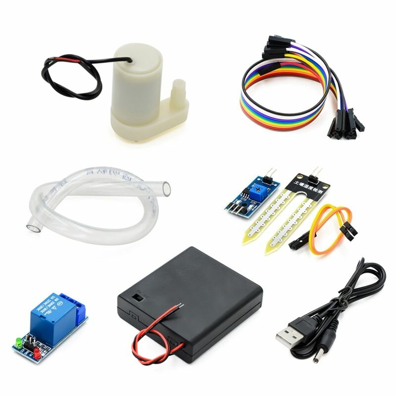 1 комплект автоматического полива DIY Kit Водяной насос Определение влажности почвы
