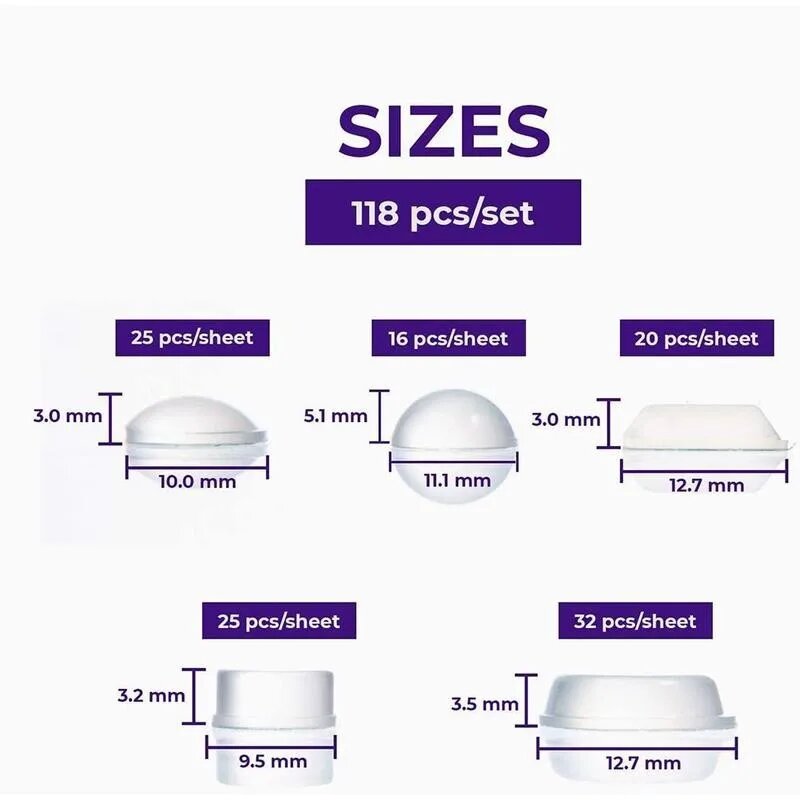 Силиконовые бамперы для шкафов 118 шт.