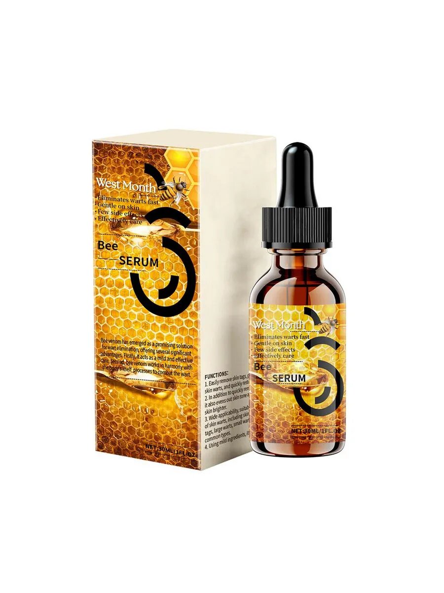 30 мл эссенции для удаления бородавок с пчелиным ядом