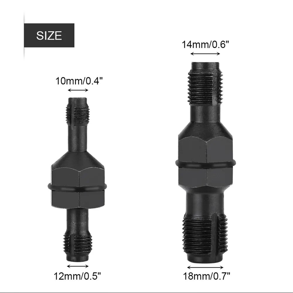 Набор из 2-х метчиков для резьбы свечей зажигания из углеродистой стали M10*1,0 / M12*1,25 M14*1,5 / M18*1,5