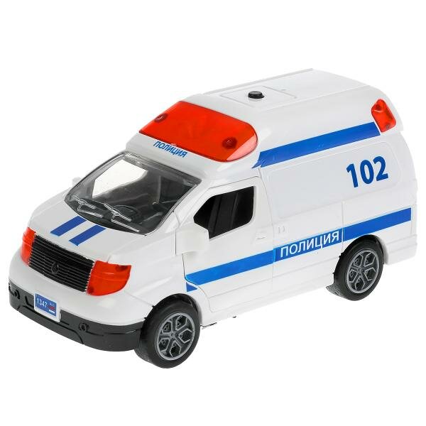Технопарк Машина Полиция 12,5 см, свет, звук, пластик 2006С236-R-Р с 3 лет