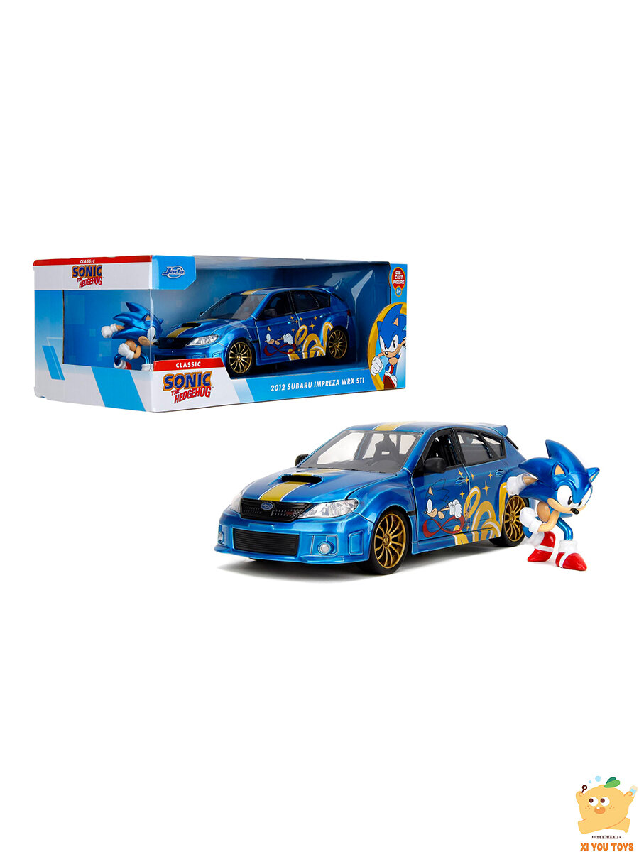 Jada Toys Sonic The Hedgehog 2012 Subaru Impreza WRX STI Lk / Игрушечная Модель Субару Импреза WRX STI 2012 Года Выпуска, Подходящая Для Детей В Возрасте От 8 Лет И Старше.