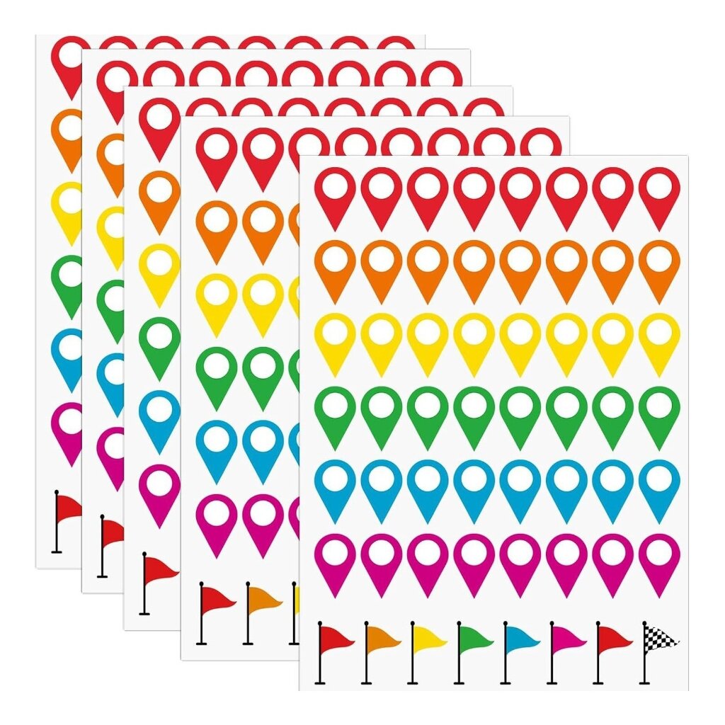 Маркер местоположения на карте / Указатель, Наклейка с Индикаторами, Этикетки для Карт для приключений