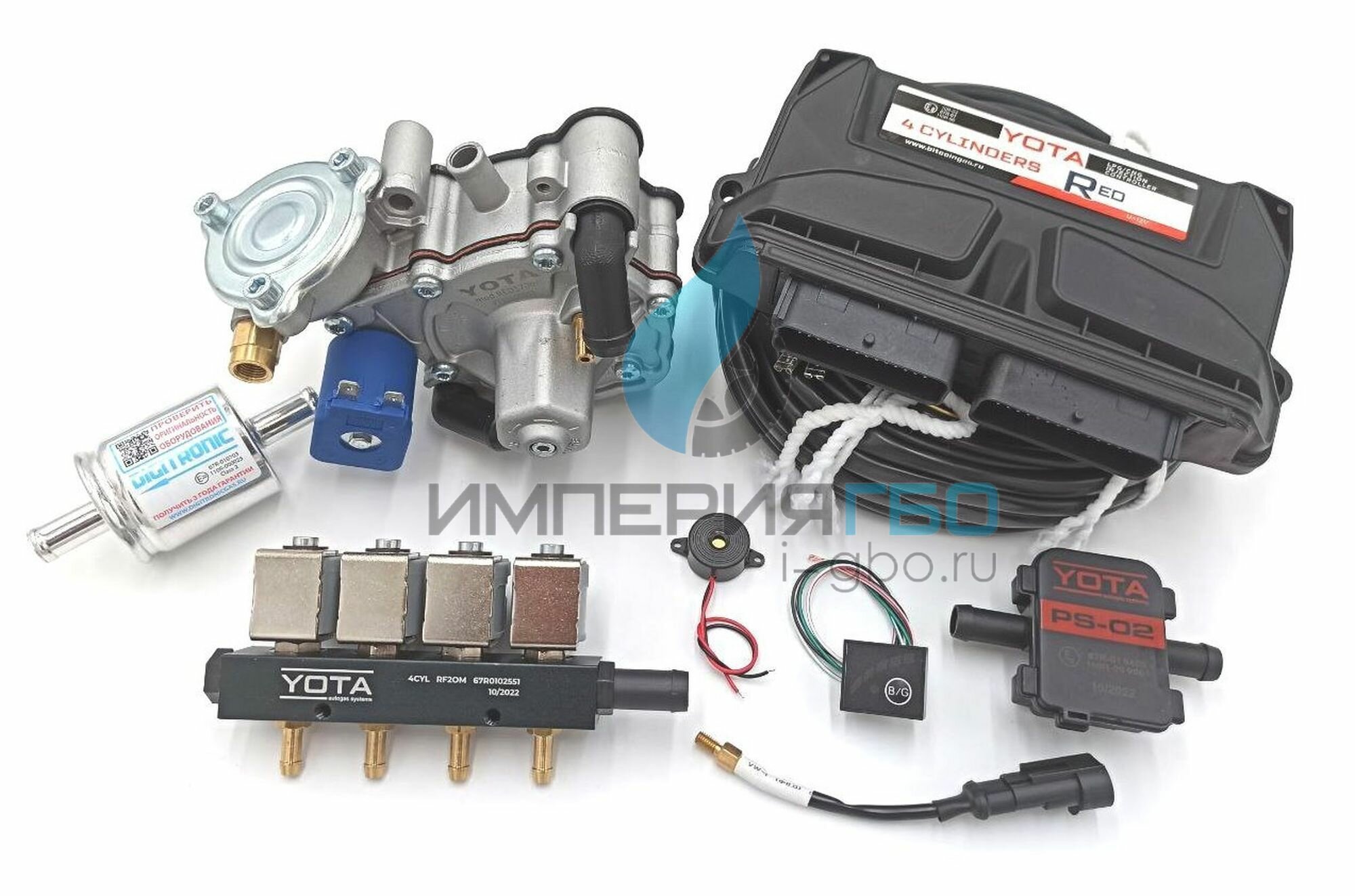 Комплект ГБО 4го поколения 4 цилиндра ( Nordic / Yota)