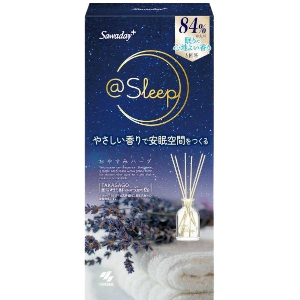 Ароматический диффузор для дома с палочками Kobayashi Oyasumi Herb Sleep, Лаванда, 70 мл