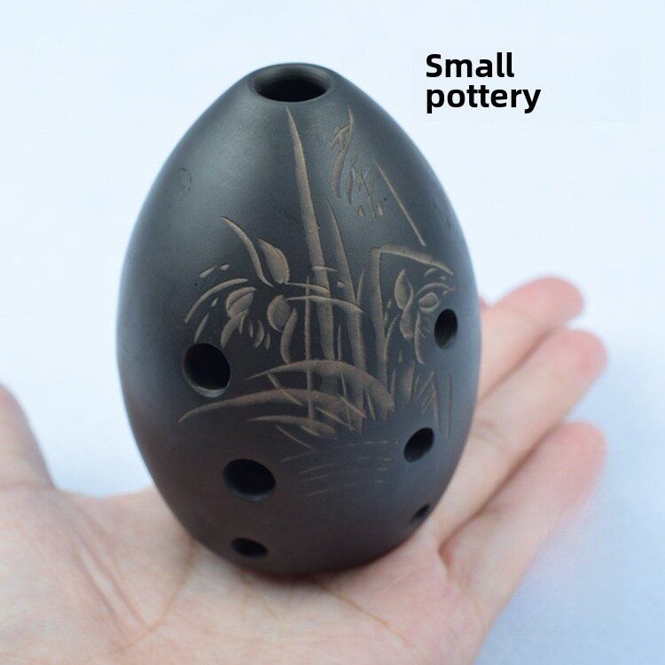 Оптовый керамический Xun черного цвета музыкальный инструмент народный Xun заводской восьмиотверстие маленький керамический Xun 8см спецпредложение (Смешанные цветы и растения)