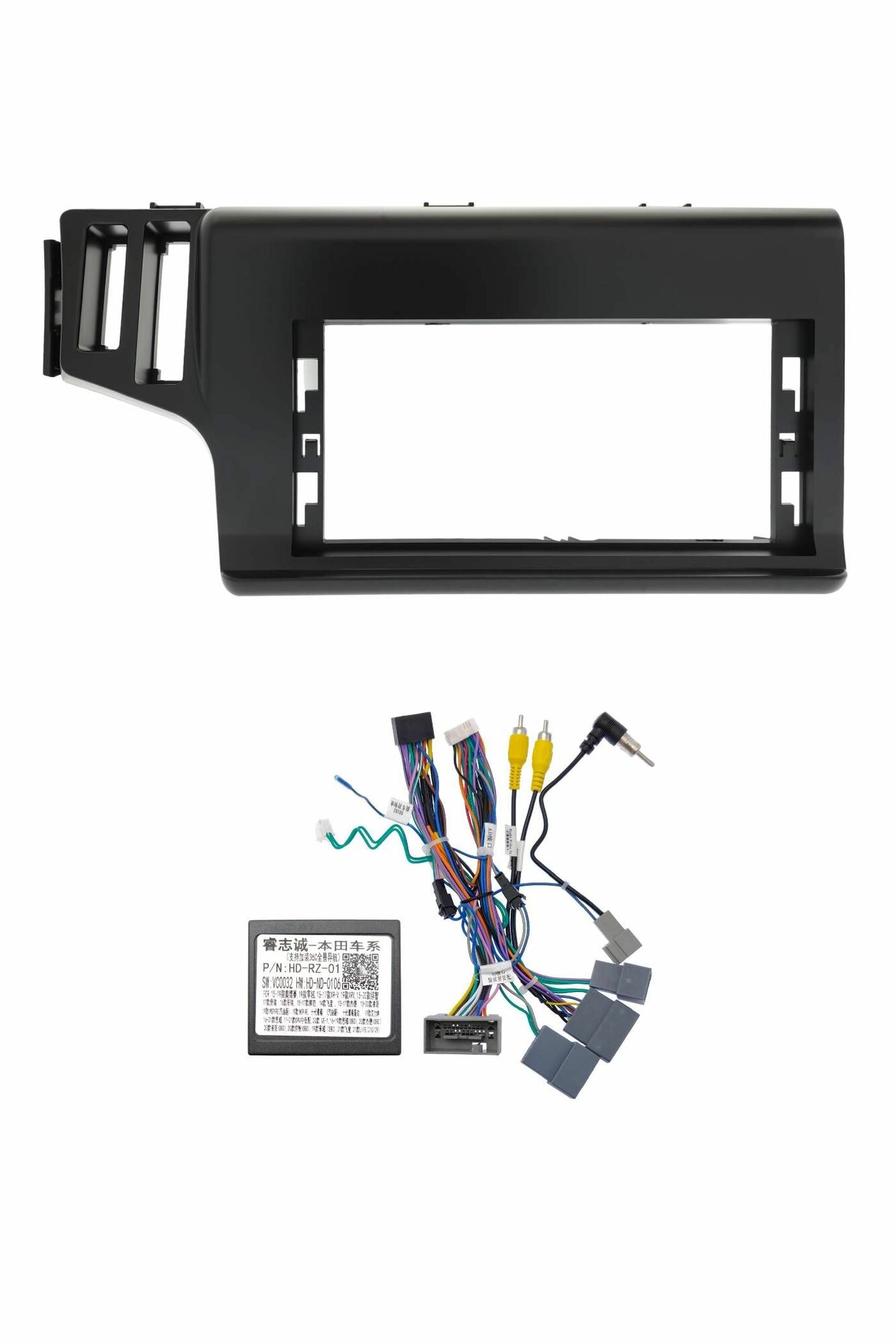 Рамка переходная Honda Fit, Jazz 2013 - 2020 левый руль + проводка для 12,3" магнитолы / Wide Media