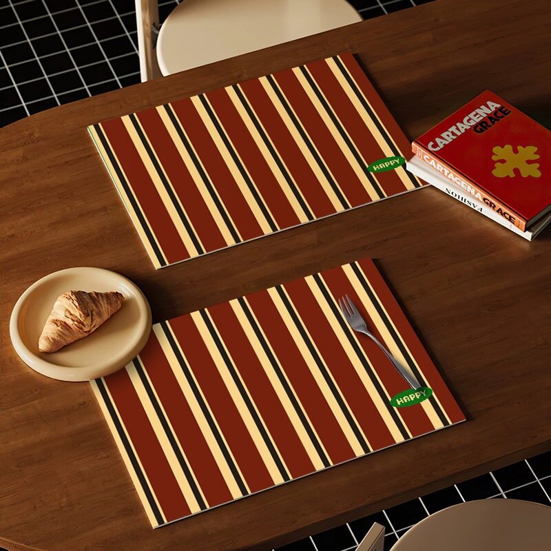 Винтажный коврик для стола, водонепроницаемый кожаный коврик, маслостойкий, не требующий мытья, маленький, устойчивый к высоким температурам, теплоизоляционный коврик, высококачественный коврик для западной кухни