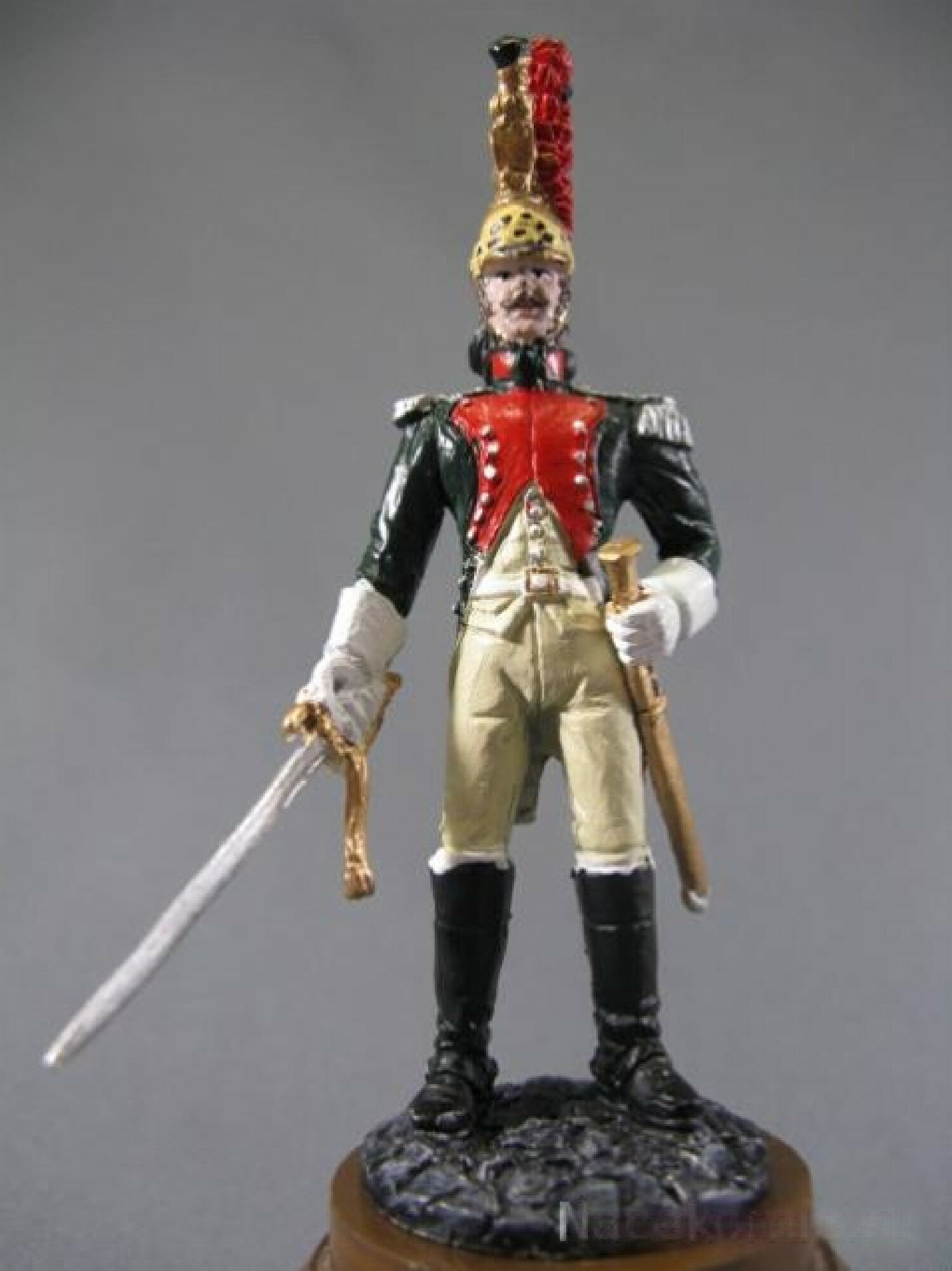 Оловянный солдатик Капитан 10-го драгунского полка в парадной форме, 1808 г.