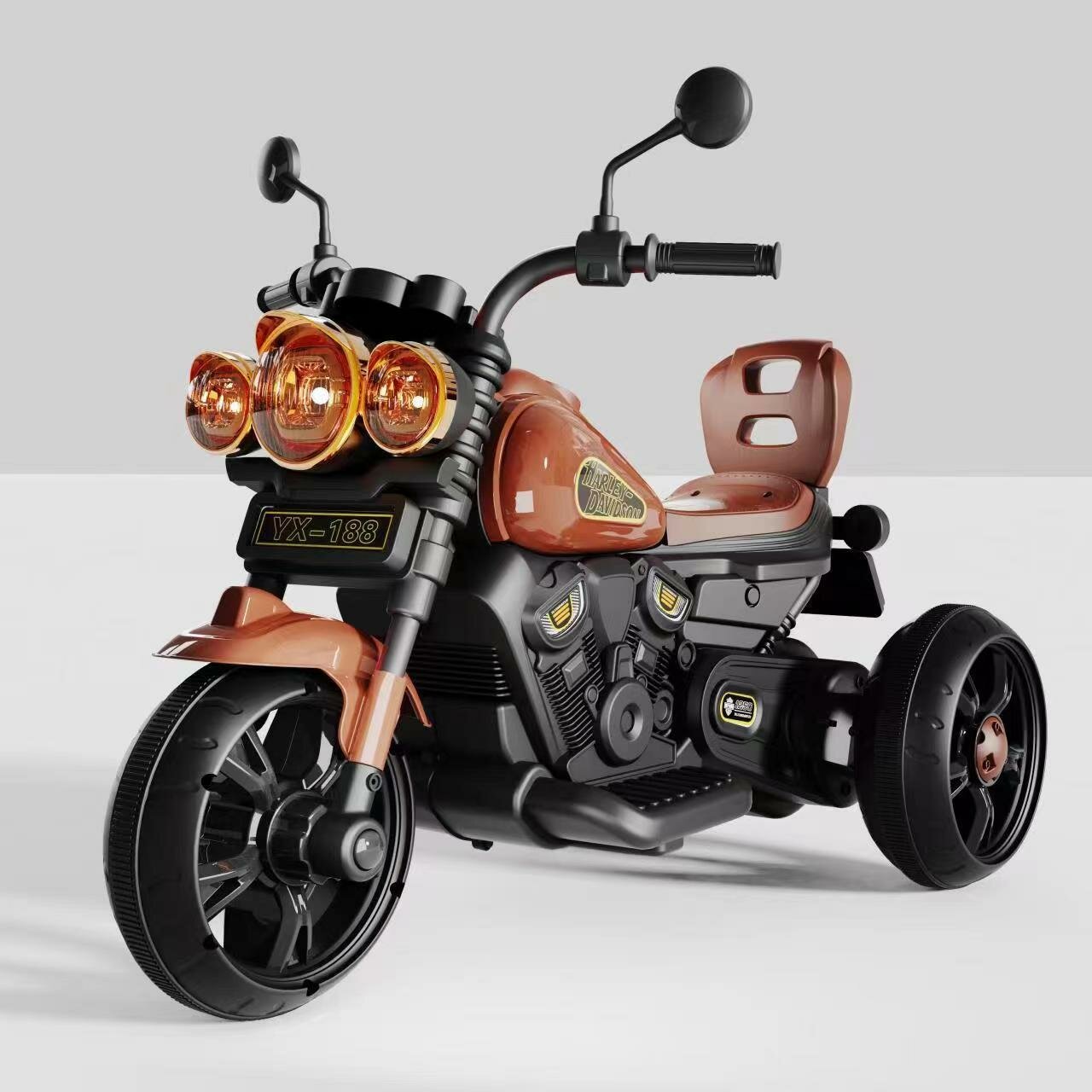 Новый детский электрический мотоцикл-трицикл, детская аккумуляторная машина, игрушечная машина с дистанционным управлением для детей